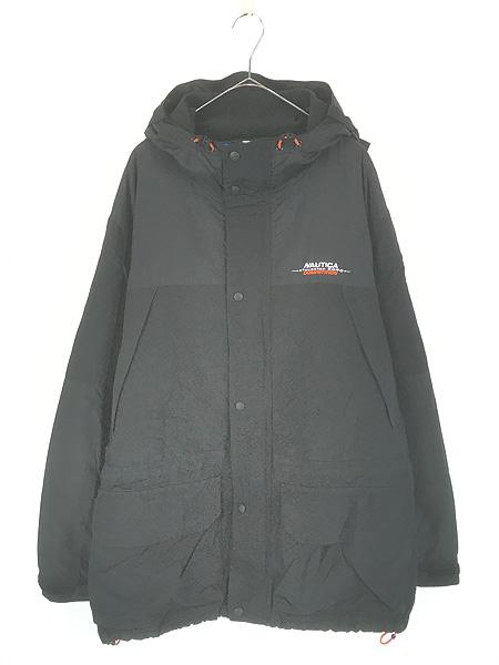 古着 90s Nautica Competition elevation 8000 裏地 フリース パデット ナイロン ジャケット パーカー XL