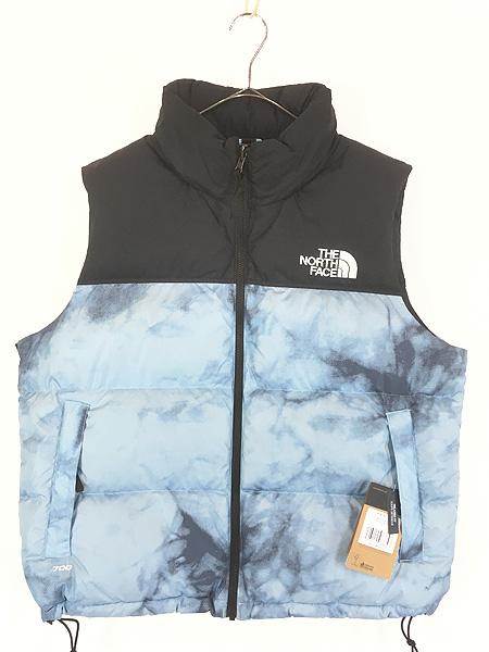 「Deadstock」 古着 90s TNF The North Face ブラック×モザイク グラフィック アート 700 フィル パワー ヌプシ ダウン ベスト Women XL