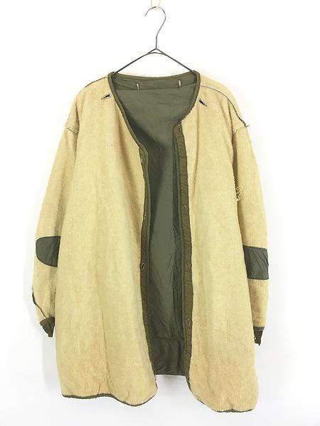 古着 50-60s 米軍 US ARMY M-51 ミリタリー リバーシブル パイル ライナー ジャケット XL位