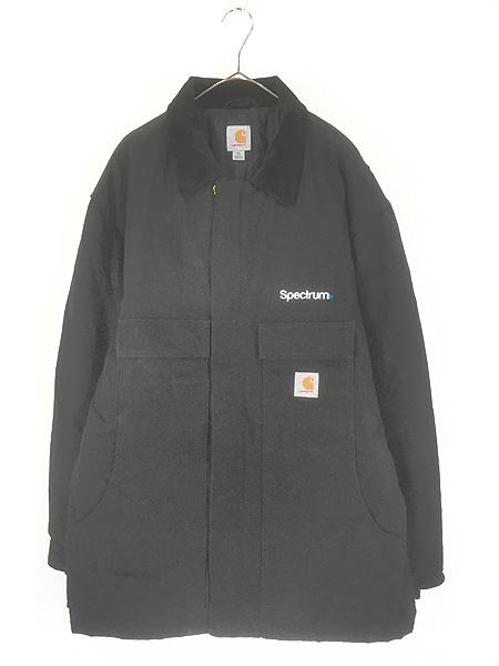 古着 Carhartt BLK ブラック ダック パデット トラディショナル コート XL Tall