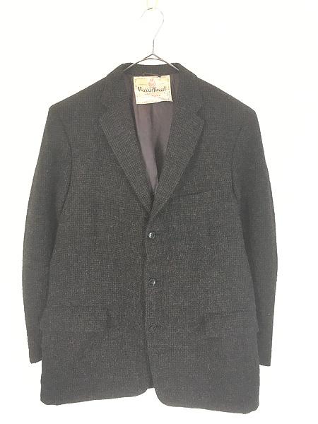 古着 50s 英国製 Macy's × Harris Tweed 3ボタン 上質 ハンドウーヴン ツイード テーラード ジャケット 37 ミント!!