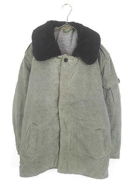 古着 80s ポーランド軍 ワーム カモ 迷彩 ミリタリー コットン フィールド ジャケット ボアライナー付 XL位