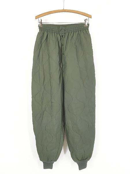 古着 80s 米軍 USAF CWU 9/P ミリタリー 2tone キルティング ライナー パンツ ポケット付 M