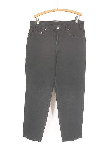 古着 90s USA製 Levi's 550-0260 サルファ スーパー ブラック デニム パンツ ジーンズ スリム W35 L29