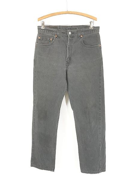 古着 90s USA製 Levi's 505-0260 サルファ ブラック デニム パンツ ジーンズ スリム W33 L29