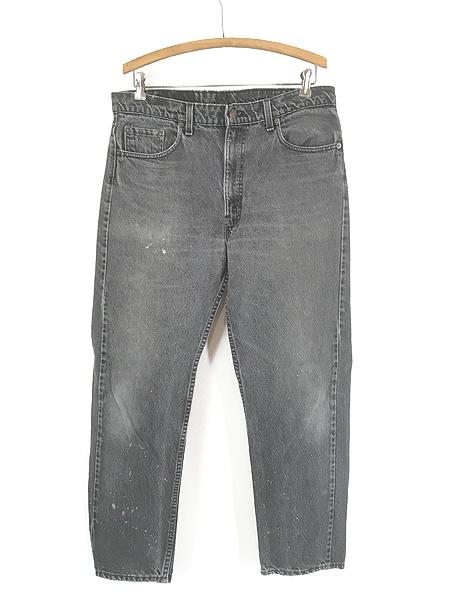 古着 90s Levi's 505 サルファ ブラック デニム パンツ ジーンズ スリム W34 L28