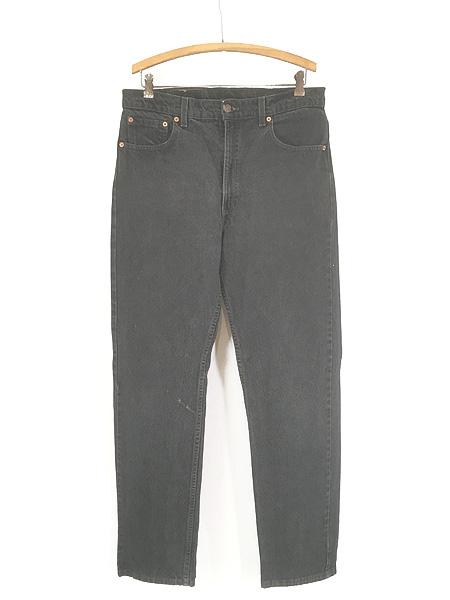 古着 90s USA製 Levi's 505-0260 サルファ スーパー ブラック デニム パンツ ジーンズ スリム W35 L33