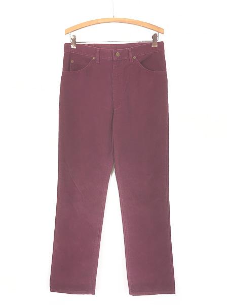 古着 80s USA製 Lee 200-2863 コーデュロイ パンツ コーズ ストレート ワインレッド W32 L31