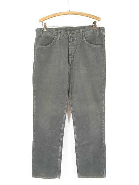 古着 80s USA製 Levi's 519-1557 コーデュロイ パンツ コーズ スリム チャコールグレー W35 L29