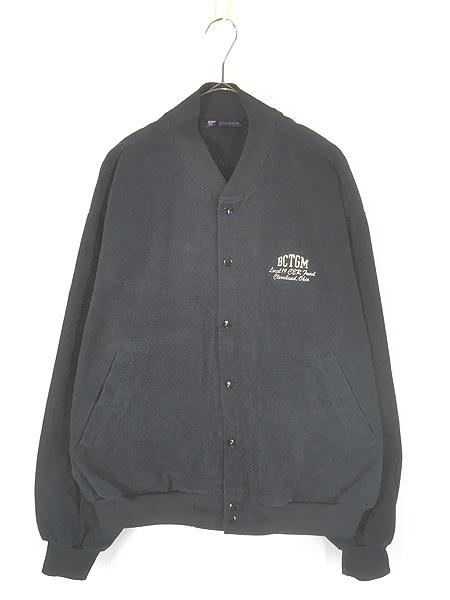 古着 90s USA製 King Louie 「BCTGM」 コットンツイル ブラック スタジャン ジャケット XL