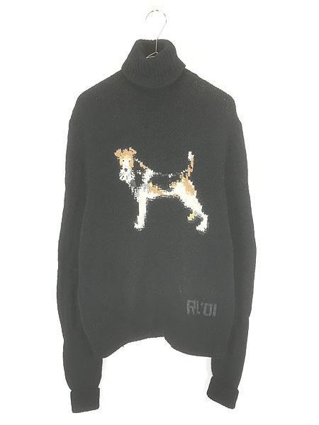 古着 Polo Ralph Lauren 犬 わんちゃん ウール タートルネック ニット セーター S