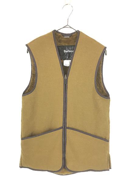 古着 Barbour 「WARM PILE LINNING」 リバーシブル ボア フリース ライナー ベスト 36
