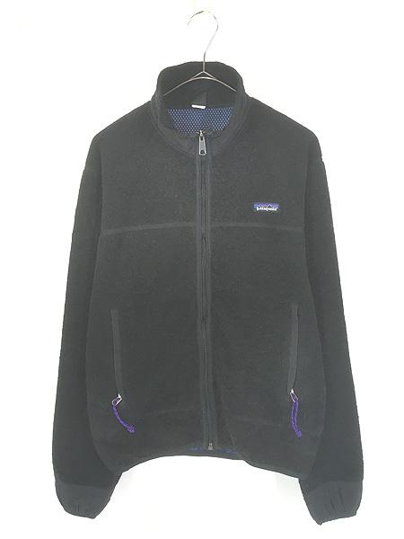 古着 90s USA製 Patagonia 「Partial Eclipse Jacket」 パーシャル エクリプス フリース ジャケット カーディガン ブラック S