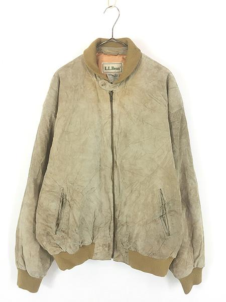 古着 80s LL Bean 本革 スエード レザー ジャケット ブルゾン 44 XXL位