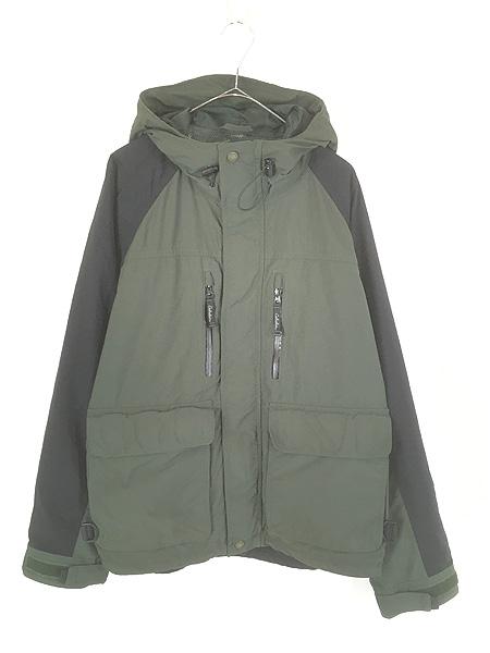 古着 90-00s Cabela's 「Dry-Plus」 Dカン バイカラー フーデッド フィッシング ジャケット パーカー L