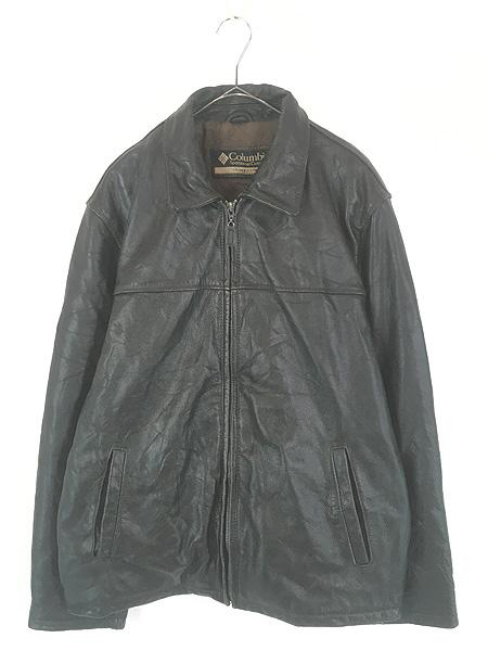 古着 Columbia 本革 カウ レザー スポーツ ジャケット XL