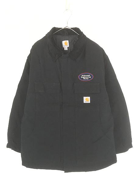 古着 Carhartt BLK ブラック ダック パデット トラディショナル コート 2XL
