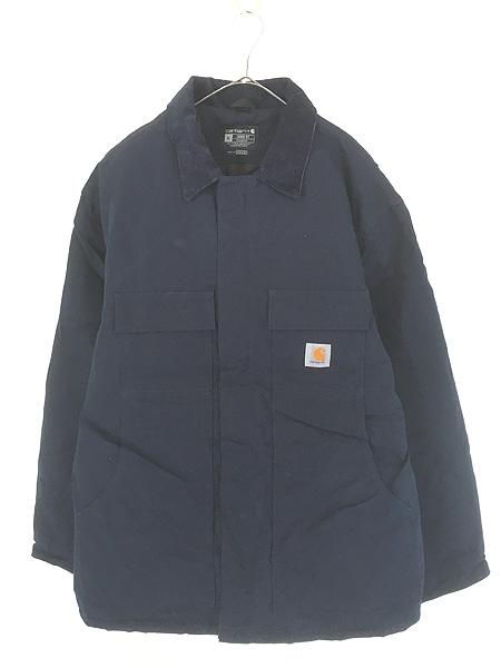 古着 Carhartt DNY ダークネイビー ダック パデット トラディショナル コート XL