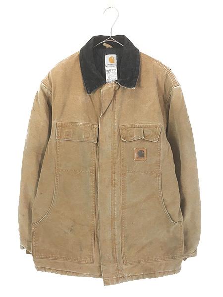 古着 00s Carhartt BRN ブラウン ダック パデット トラディショナル コート M