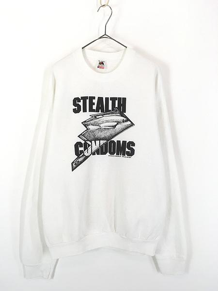 古着 80s USA製 Stealth Condoms 「They'll Never See You Coming」 コンドーム 爆撃機 スウェット トレーナー XXL