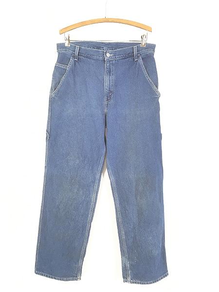 古着 00s Levi's America's Finest Jeans 202-7218 ブルー デニム ペインター パンツ ジーンズ ワイドストレート W33 L31