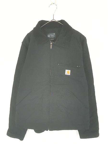古着 Carhartt 裏地 ストライプ ブランケット ブラック ダック デトロイト ジャケット M?A