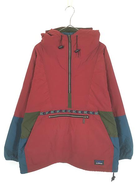 古着 80s USA製 LL Bean チロリアン テープ 高性能 3M パデッド クレイジー アノラック パーカー L位