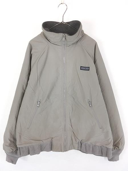 古着 90s LANDS' END 「Squall」 フリース ライナー パデッド シェルド スコール ジャケット カーキ L