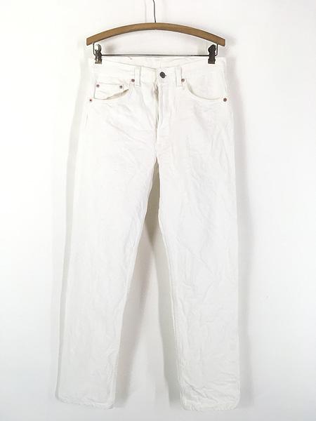 古着 80s USA製 Levi's 501-0651 「赤文字」 ホワイト デニム パンツ ジーンズ ストレート W31 L31