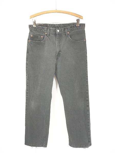 古着 90s 製 Levi's 505-0260 サルファ ブラック デニム パンツ ジーンズ スリム W33 L27