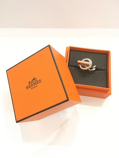雑貨 古着 Italy製 Hermes Croisette クロワゼット リング 指輪 シルバー925 14-15号