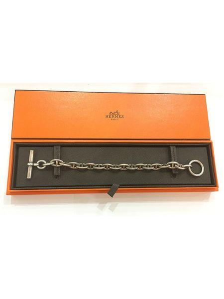 雑貨 古着 日本廃盤 マルジェラ期 Hermes Chaine d’Ancre シェーヌ ダンクル ブレスレット 18コマ シルバー