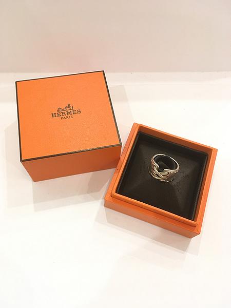 雑貨 古着 Hermes Mexico メキシコ ダブル リング 指輪 シルバー925 10号