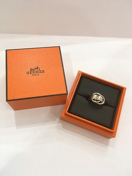 雑貨 古着 Hermes Deux Anneaux ドゥザノー リング 指輪 シルバー 13号