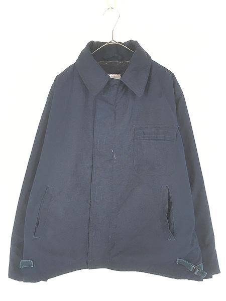 古着 90s 米軍 USN 「Flame Resistant Class1」 Navy A-2 アラミド デッキ ジャケット XL位