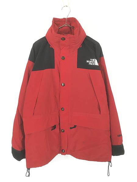 古着 90s TNF The North Face 2way GORE-TEX ゴア マウンテン ジャケット パーカー 赤×黒 S