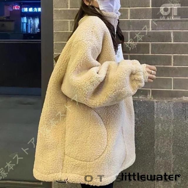 もふもふファー ボア ジャケット ボアアウター 防寒 ブルゾン ボアアウター ボアコート ファー コート ボアパーカー ジャンパー マウンテンパーカー