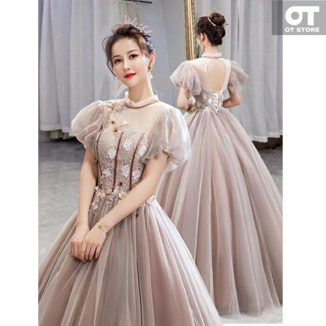 カラードレス 演奏会 ロングドレス 演奏会用ドレス ウエディングドレス 二次会 結婚式 ピアノ 発表会 大きいサイズ パーティードレス 披露宴 コンサート花嫁 袖付き 袖あり 半袖