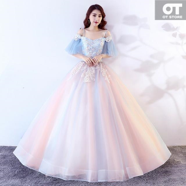 演奏会用ドレス 演奏会 ロングドレス 袖あり スカート ピアノ 発表会 大きいサイズ ドレス 大人 結婚式 パーティードレス カラードレス ステージ衣装 ワンピース 舞台衣装 コンサート花嫁 披露宴