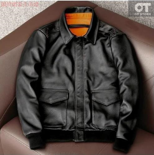 超人気☆品質保証☆A-2復刻 カウハイド シングル 革ジャン オートバイ ライダース レザー フライトジャケット