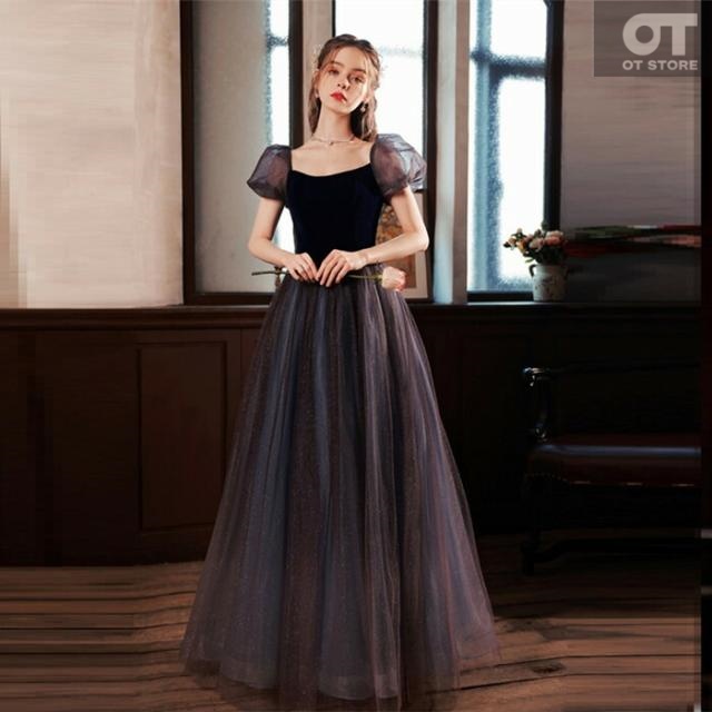 カラードレス ロングドレス 半袖 演奏会用ドレス 演奏会 ピアノ 発表会 パーティードレス 二次会 結婚式 花嫁 大きいサイズ ドレス 大人 ステージ衣装 ワンピース 舞台衣装 コンサート花嫁 披露宴