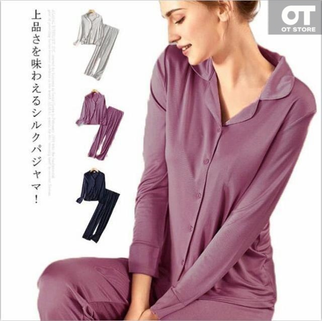 シルク パジャマ 上下セット レディース メンズ 絹 長袖 前開き 長ズボン セットアップ ペア カップル ナイトウエア ルームウエア 寝間着 敏感肌 低刺激 クリスマス 結婚祝い 誕生日 ギフ 快眠