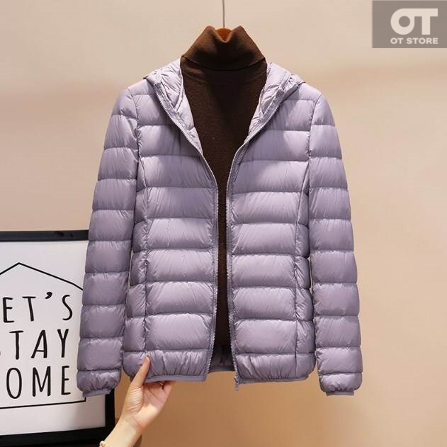 アウター ジャケット ダウン 長袖 もこもこ 前開き ボタン 可愛い きれいめ シンプル 大人 上品 おしゃれ かっこいい こなれ感 個性的 主役級 存在感 秋 冬 30代 フード付き ハイネ 20代