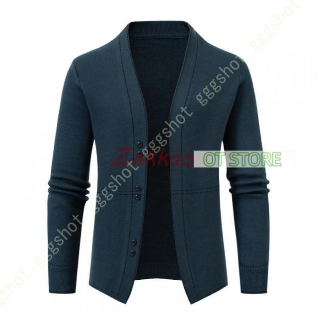 カーディガン メンズ ニット セーター Vネック 羽織り 上着 トップス シンプル ボタン 秋 冬 カーデ 長袖 オフィス カジュアル 制服 スーツ 冬 春 保温 中学生