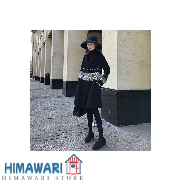 コート レディース チェスターコート ロング丈 オーバーコート 通勤 OL ゆったり 長袖 千鳥柄 メルトンコート カジュアル 防風