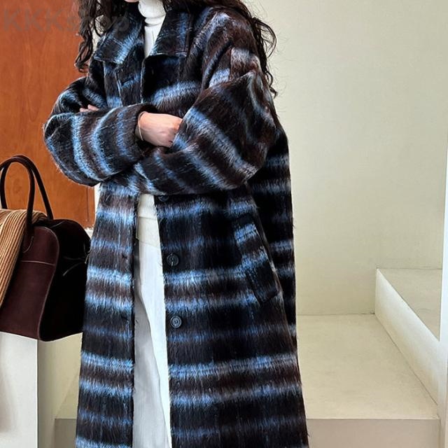 ロングコート レディース ウール チェスターコート チェック ロング アウター  コート 韓国ファッション 春 秋 冬 防寒 厚手 暖かい あったか ウールコート 大きいサイズ ゆったり おしゃれ カジュアル きれいめ 上品 OL通勤 通学 フォーマル 事務 ビジネス ジャケット