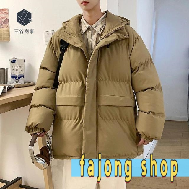 中綿コート おしゃれ メンズ レディース 大きいサイズ フード付き 中綿ジャケット 厚手 暖かい アウター 20代 30代 40代 女性 男性 アウター M L XL 2XL 通勤着 オーバーコート カーキ ホワイト ブラック 中綿 ダウンジャケット ファッション 冬服 コート 長袖 冬ジャケット