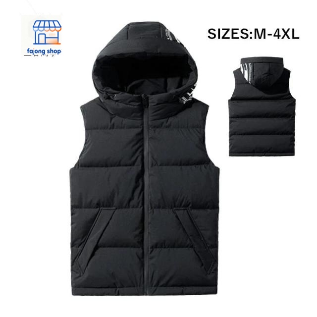 ダウンベスト メンズ おしゃれ 暖かい 軽量 フード付き ダウンジャケット 20代 30代 40代 男性着 薄手 袖無し 星柄 冬ベスト ダウン60% 通勤 ダウンケット レギュラー丈 冬服 S M L XL 2XL 3XL 大きいサイズ メンズベスト 無地 英語 赤 ブラック 防寒 保温 ベスト 送料無料