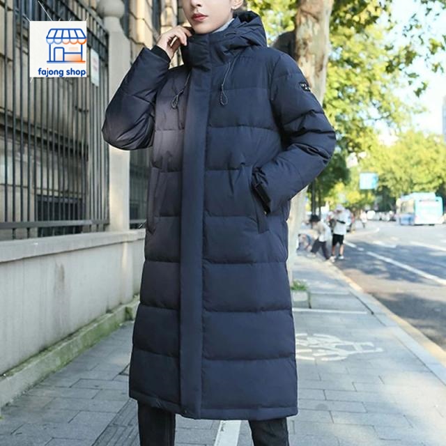ダウンジャケット おしゃれ メンズ ロング丈 フード付き 暖かい ダウンケット 男性着 20代 30代 40代 無地  厚手 通勤 大きいサイズ M L XL 2XL 3XL オーバーコート 90%ダウン アウター 白 ネイビー ブラック ダウンコート 軽量 冬服 メンズジャケット 長袖 コート 送料無料