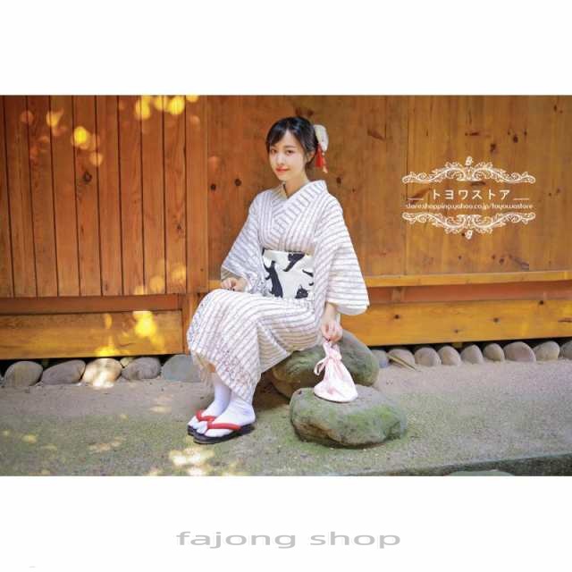 浴衣セット レディース 縞 ストライプ ボーダー 20代 30代 40代 50代 落ち着き お盆踊り お盆 行事 作り帯 結び帯 和装 ゆかた 女性 夏祭り 花火大会 デート